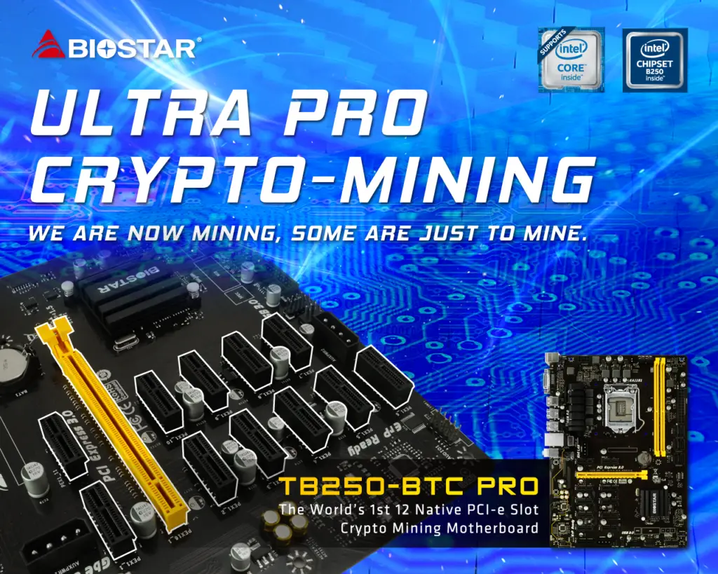 TB250-BTC PRO: The 12-GPU Ready Crypto Mining Motherboard